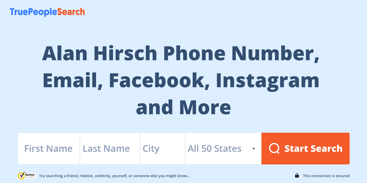 Alan Hirsch: Number, Email, Facebook, Instagram and More