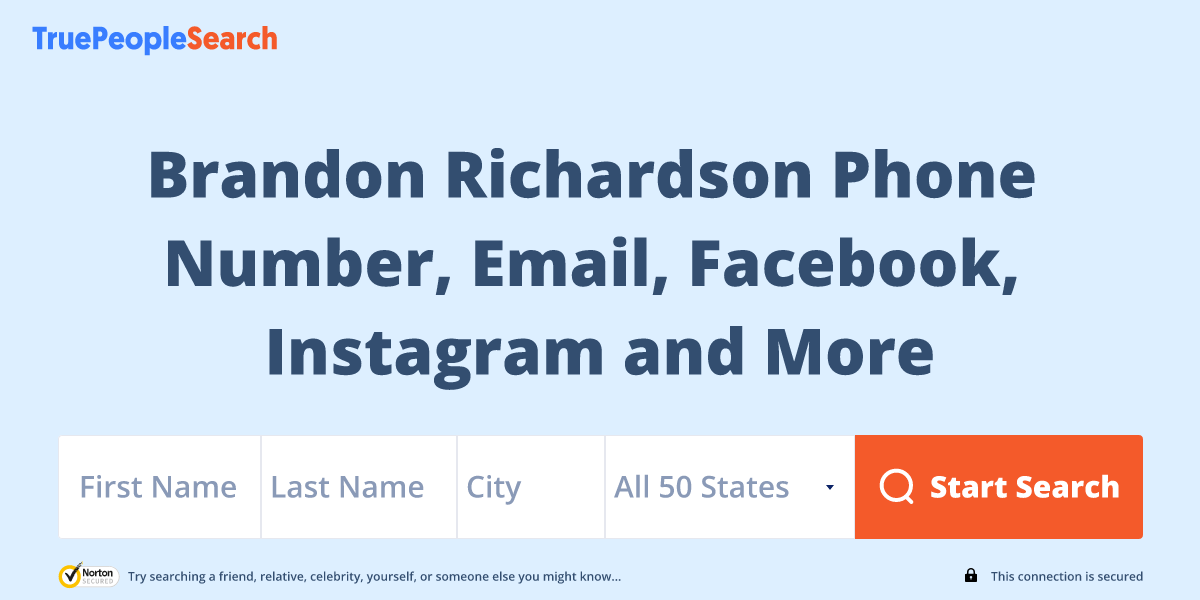 Brandon Richardson: Number, Email, Facebook, Instagram and More