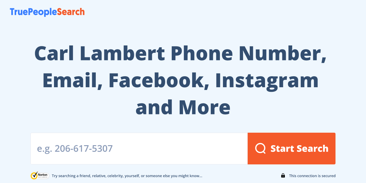 Carl Lambert: Number, Email, Facebook, Instagram and More