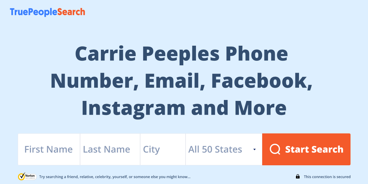 Carrie Peeples: Number, Email, Facebook, Instagram and More