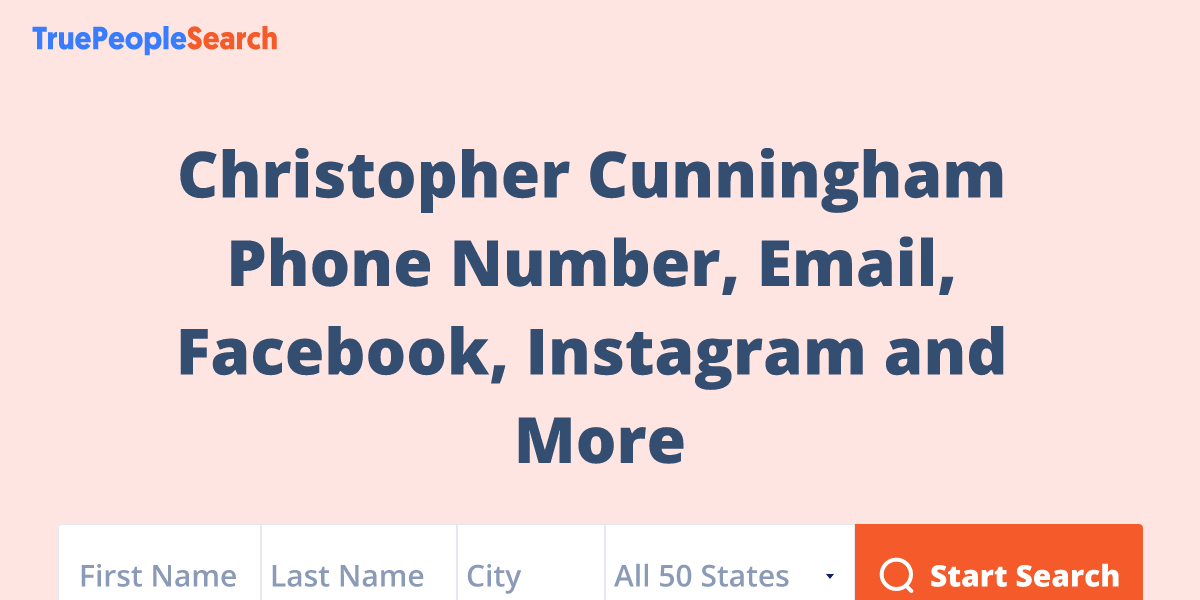Christopher Cunningham: Number, Email, Facebook, Instagram and More