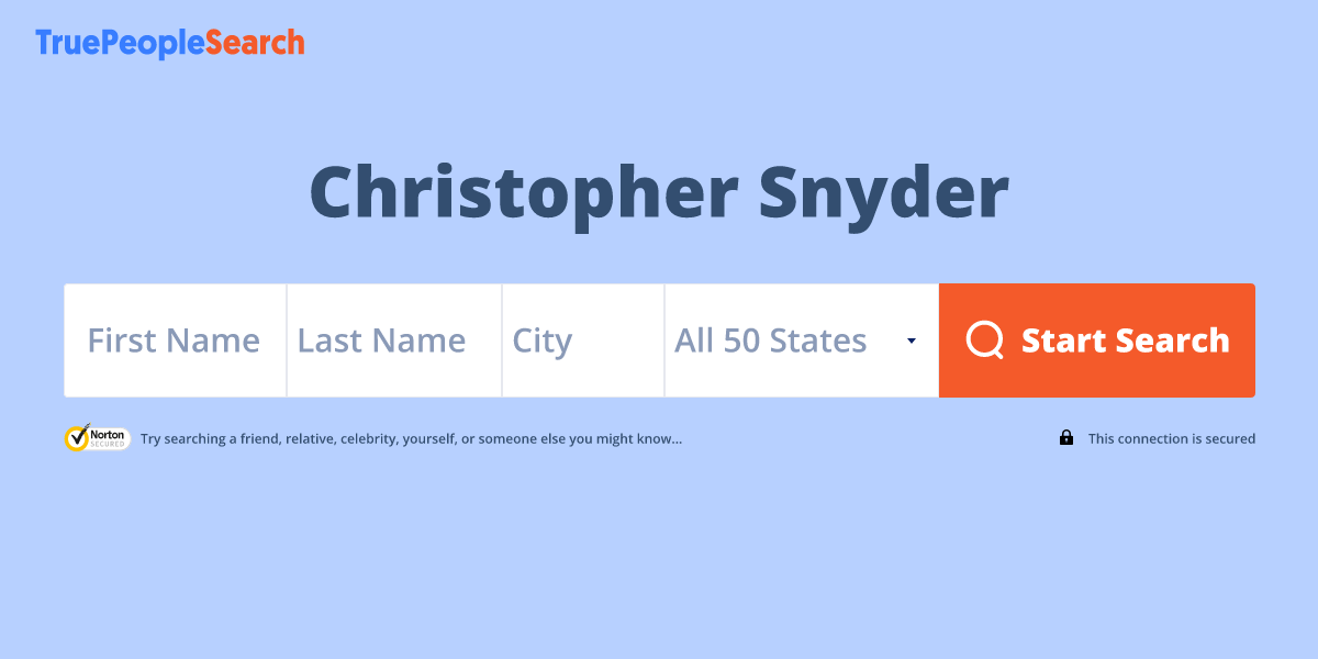 Christopher Snyder Phone Number, Address, Email & More - TruePeopleSearch.net