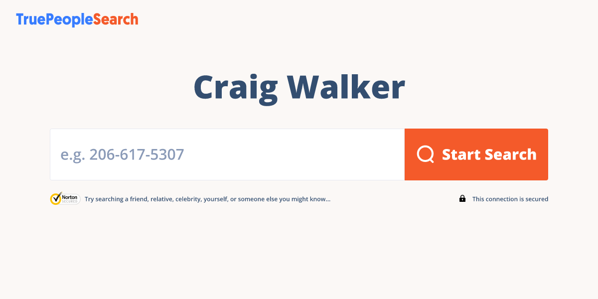 Craig Walker Phone Number, Address, Email & More - TruePeopleSearch.net
