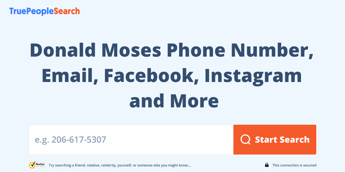 Donald Moses: Number, Email, Facebook, Instagram and More