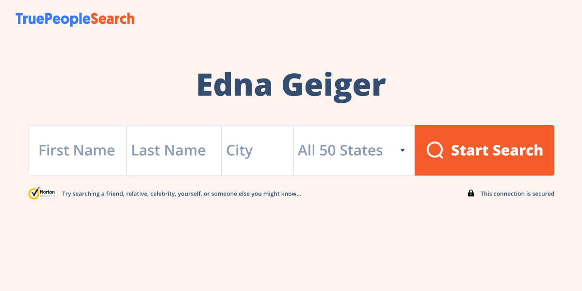 Edna Geiger Phone Number, Address, Email & More - TruePeopleSearch.net