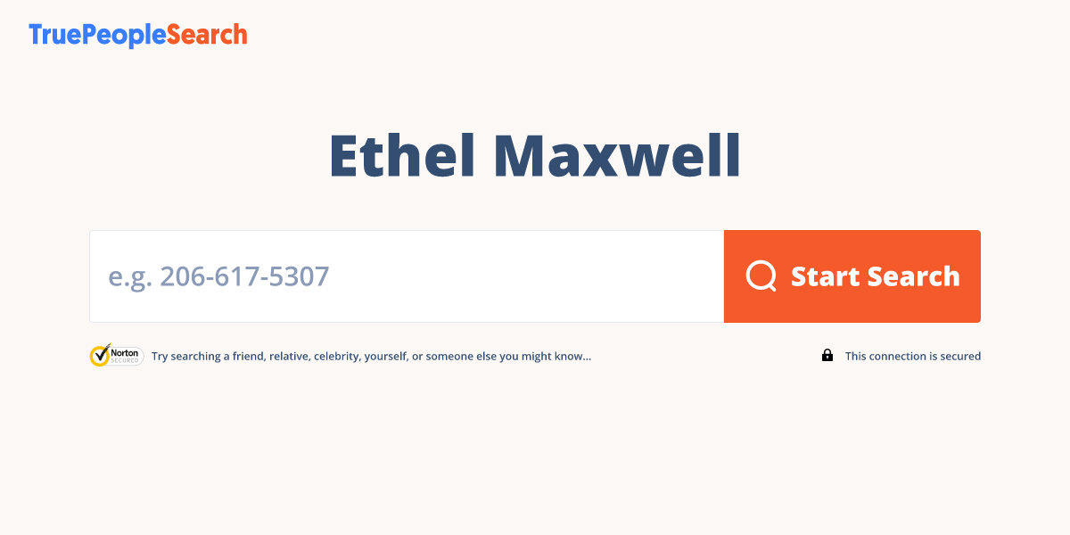 Ethel Maxwell Phone Number, Address, Email & More - TruePeopleSearch.net
