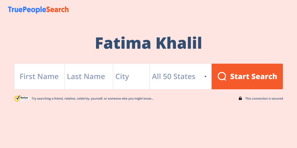 Fatima Khalil Phone Number, Address, Email & More - TruePeopleSearch.net