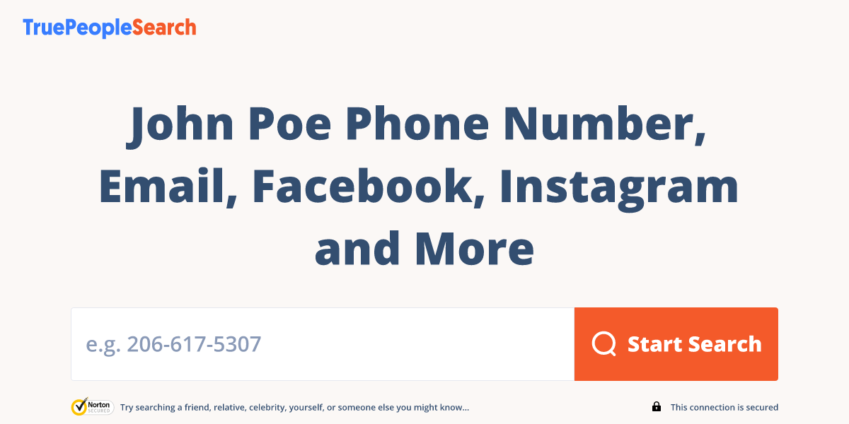 John Poe: Number, Email, Facebook, Instagram and More