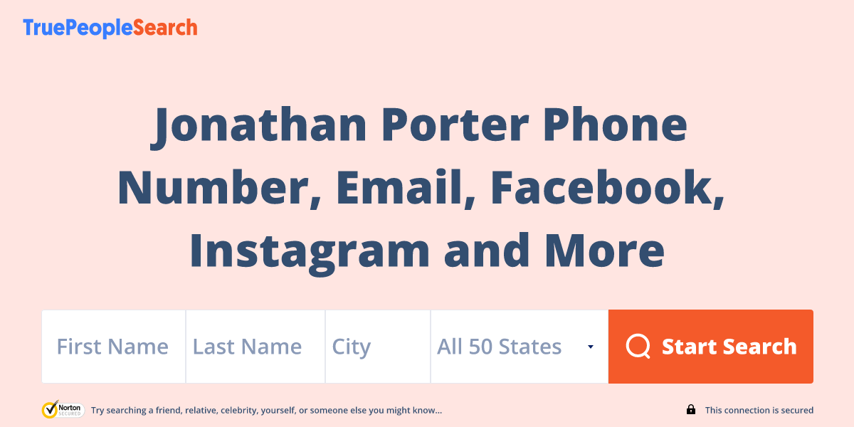 Jonathan Porter: Number, Email, Facebook, Instagram and More