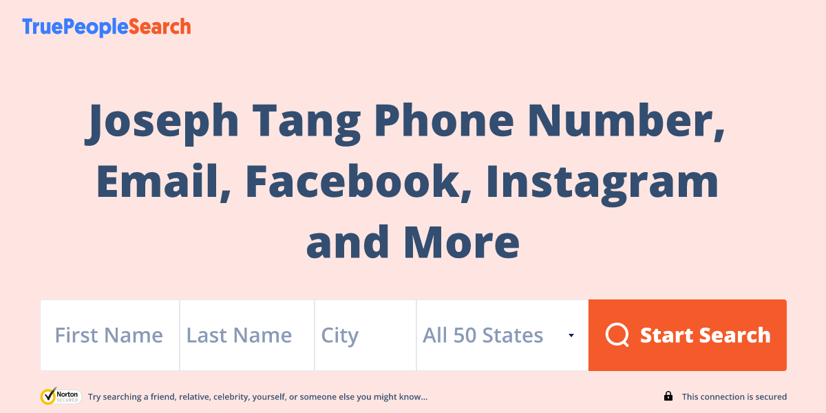 Joseph Tang: Number, Email, Facebook, Instagram and More