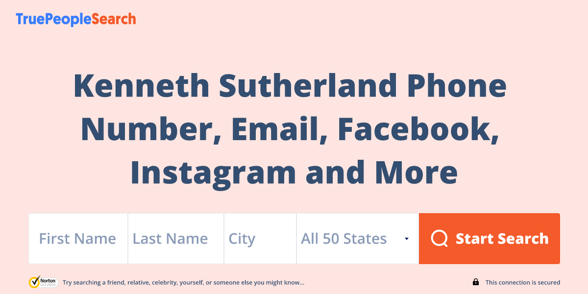 Kenneth Sutherland: Number, Email, Facebook, Instagram and More