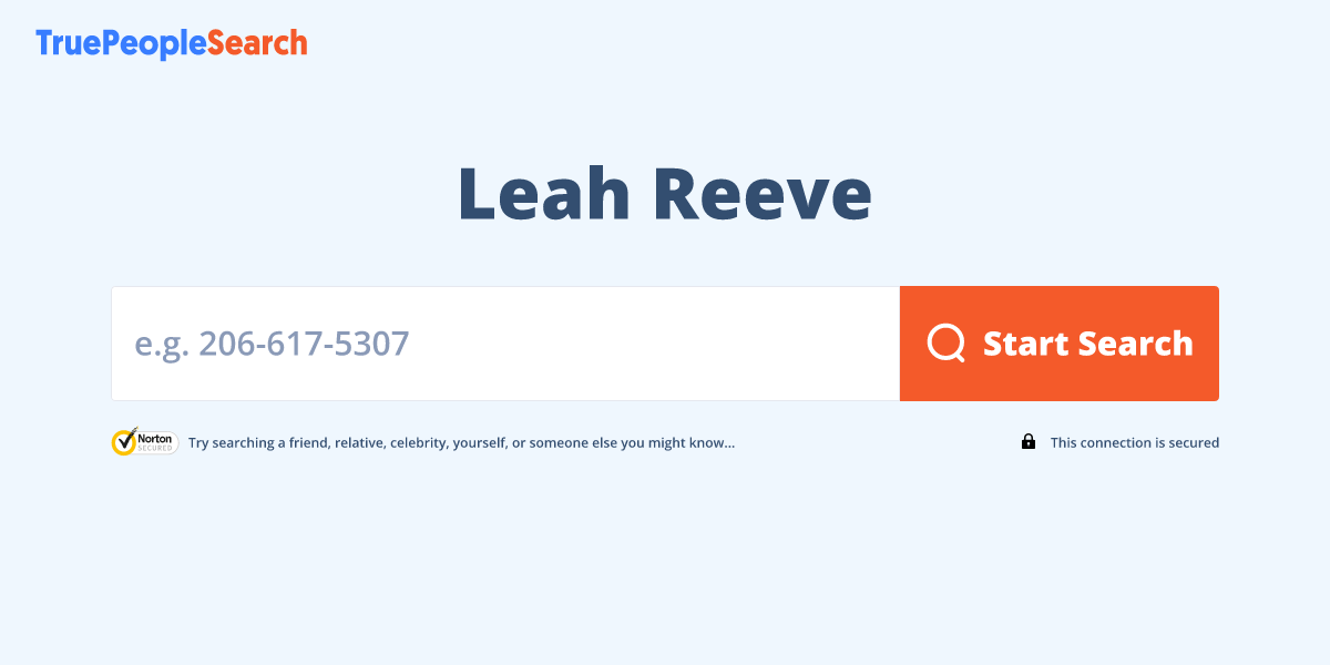 Leah Reeve Phone Number, Address, Email & More - TruePeopleSearch.net