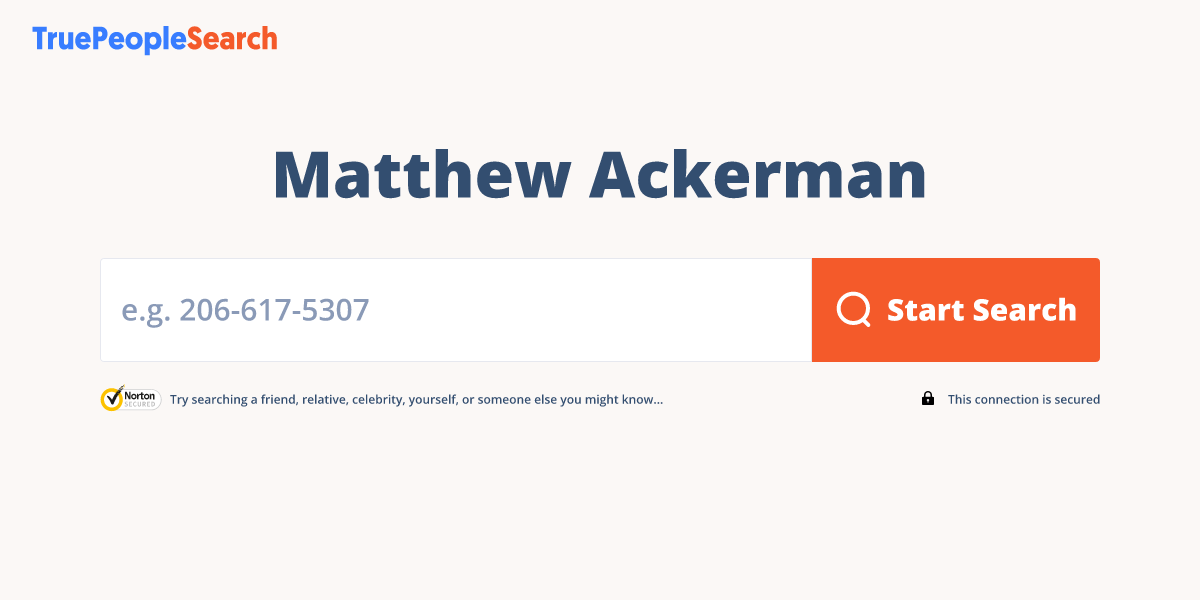 Matthew Ackerman: Number, Email, Facebook, Instagram and More