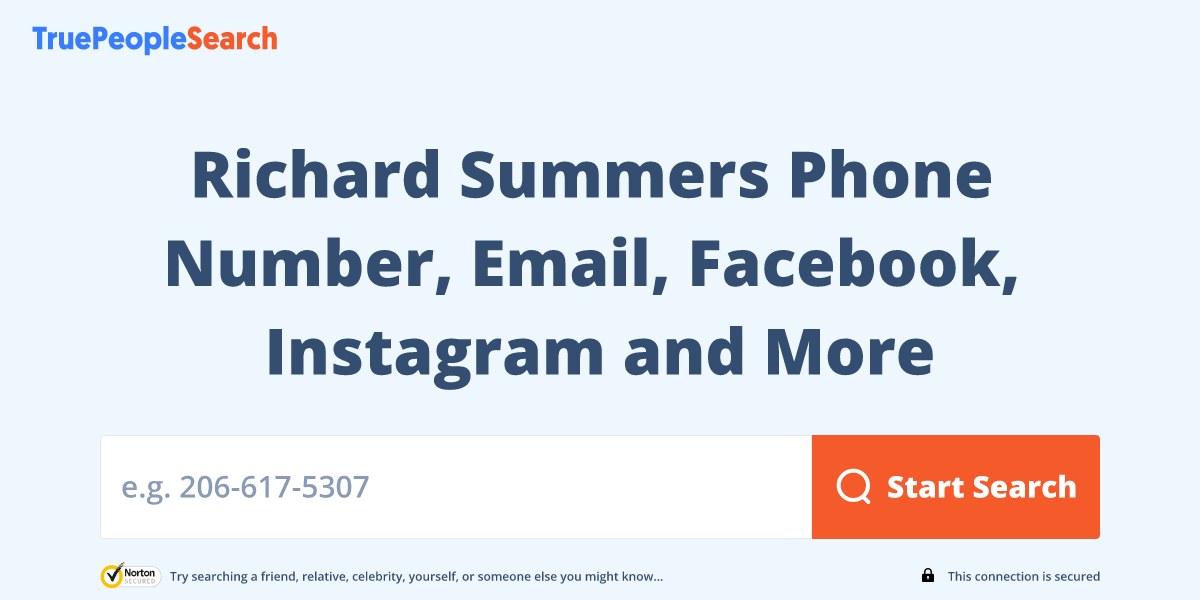 Richard Summers: Number, Email, Facebook, Instagram and More