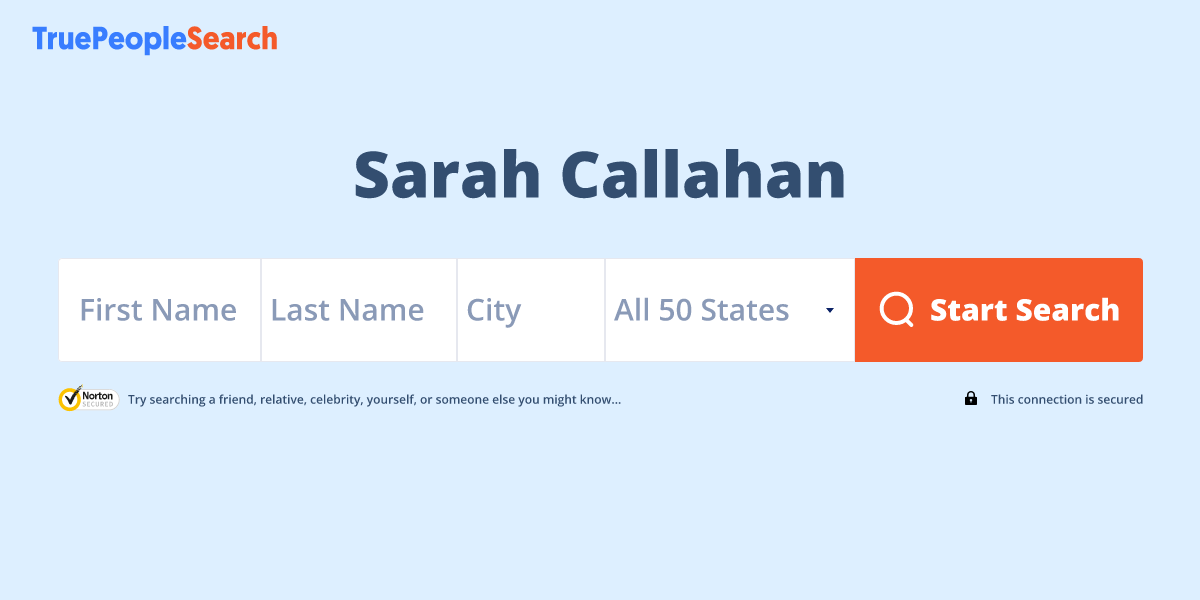 Sarah Callahan Phone Number, Address, Email & More - TruePeopleSearch.net