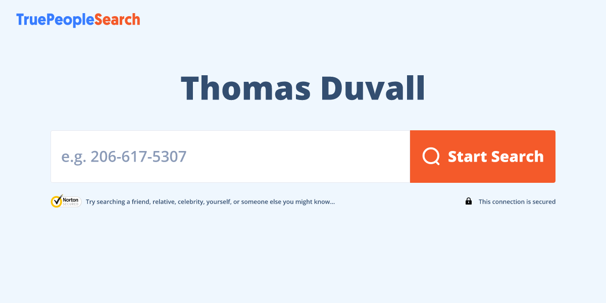 Thomas Duvall Phone Number, Address, Email & More - TruePeopleSearch.net