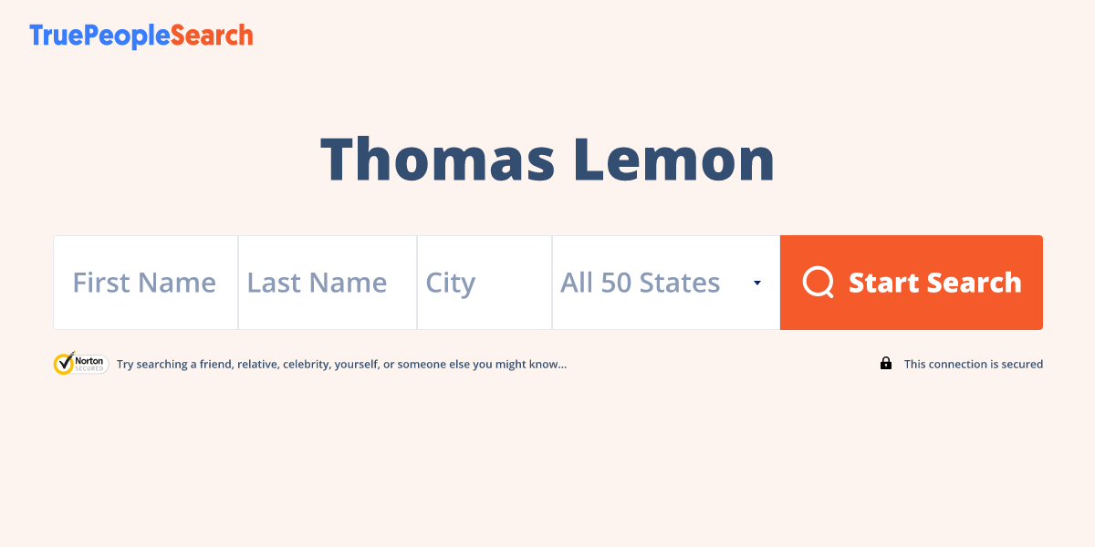 Thomas Lemon Phone Number, Address, Email & More - TruePeopleSearch.net